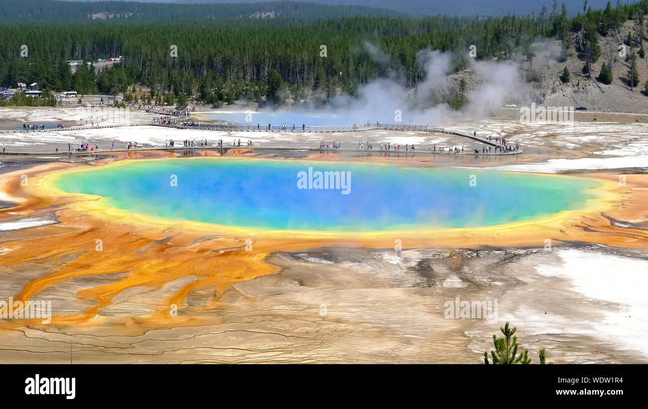 View grand prismatic spring hi-res stock photography and images - Alamy