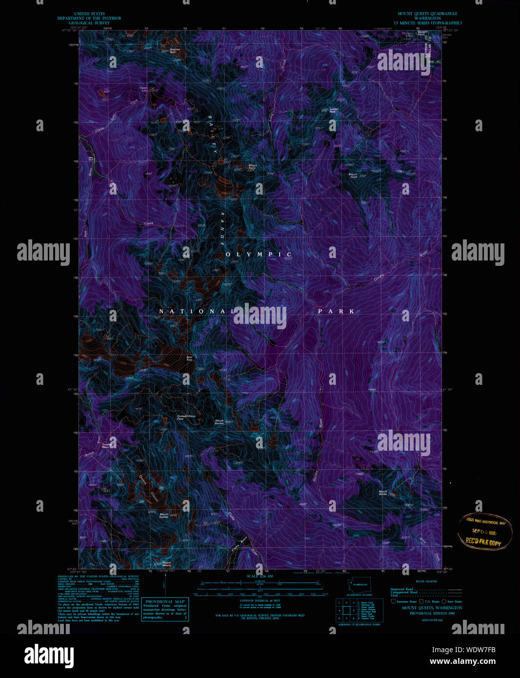 Map of queets hi-res stock photography and images - Alamy