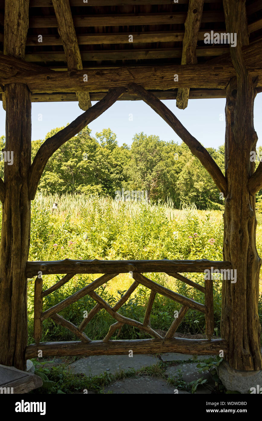 Gazebo at the Tower Hill Botanical Garden, Worcester, Massachusetts ...