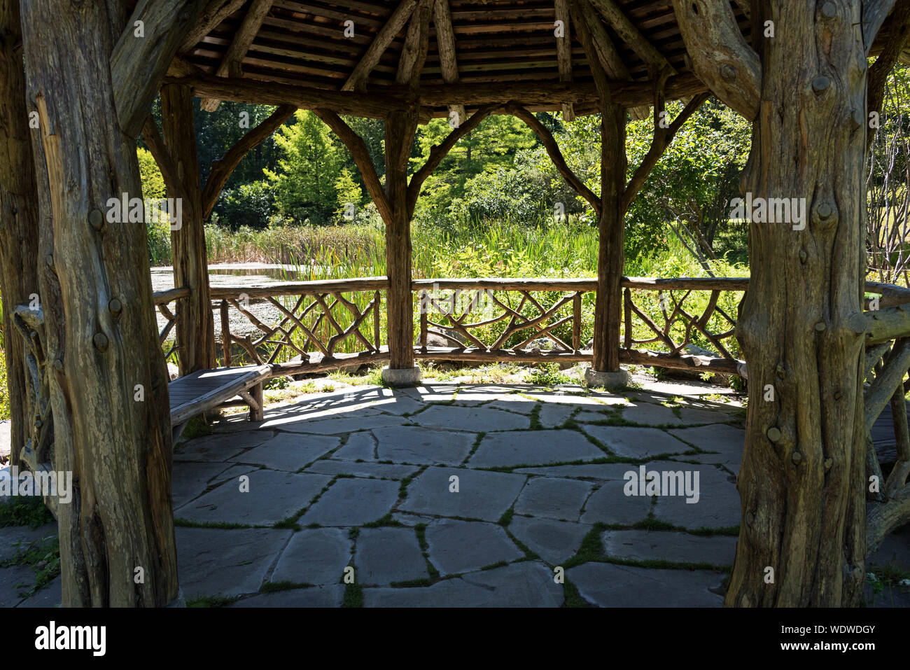 Gazebo at the Tower Hill Botanical Garden, Worcester, Massachusetts ...
