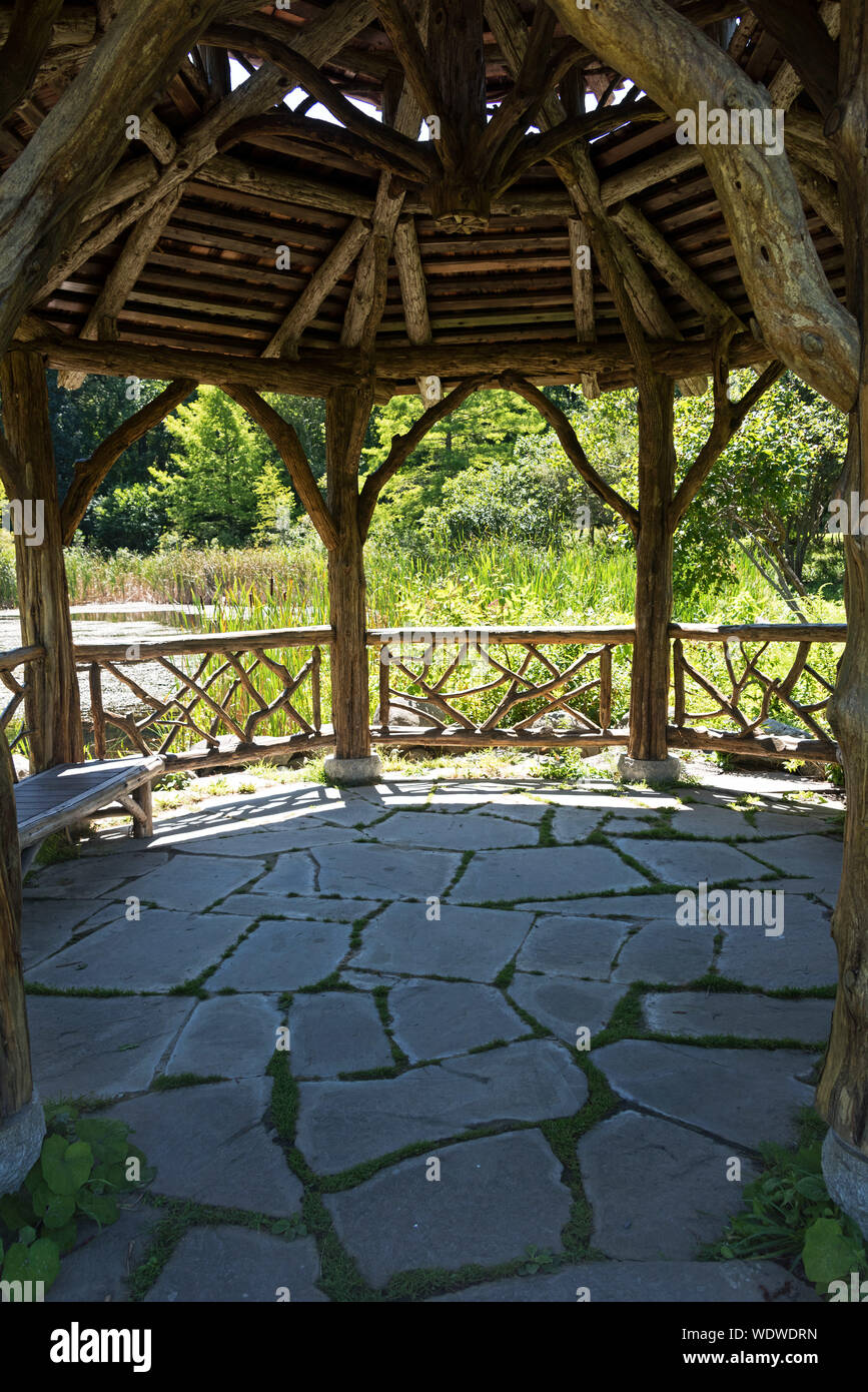 Gazebo at the Tower Hill Botanical Garden, Worcester, Massachusetts ...