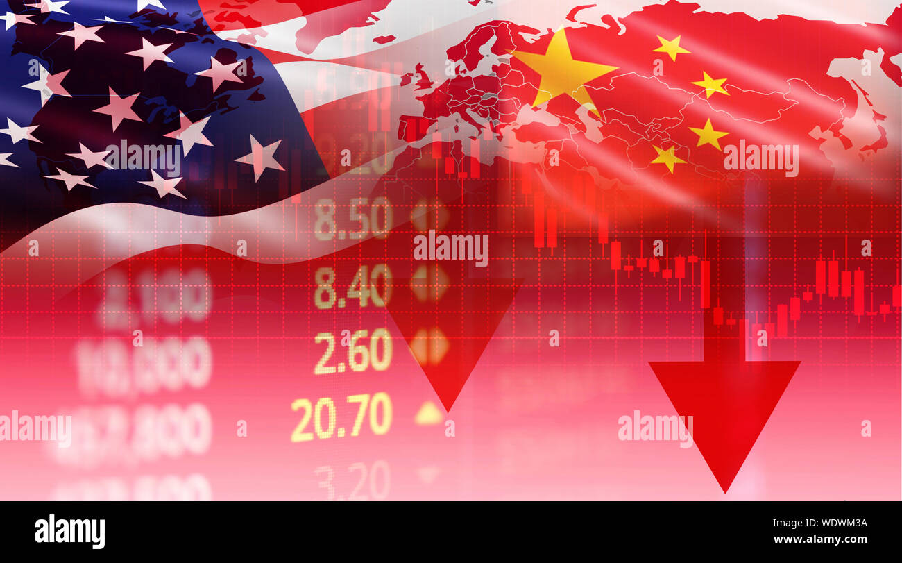 USA and China trade war economy conflict tax business finance money ...