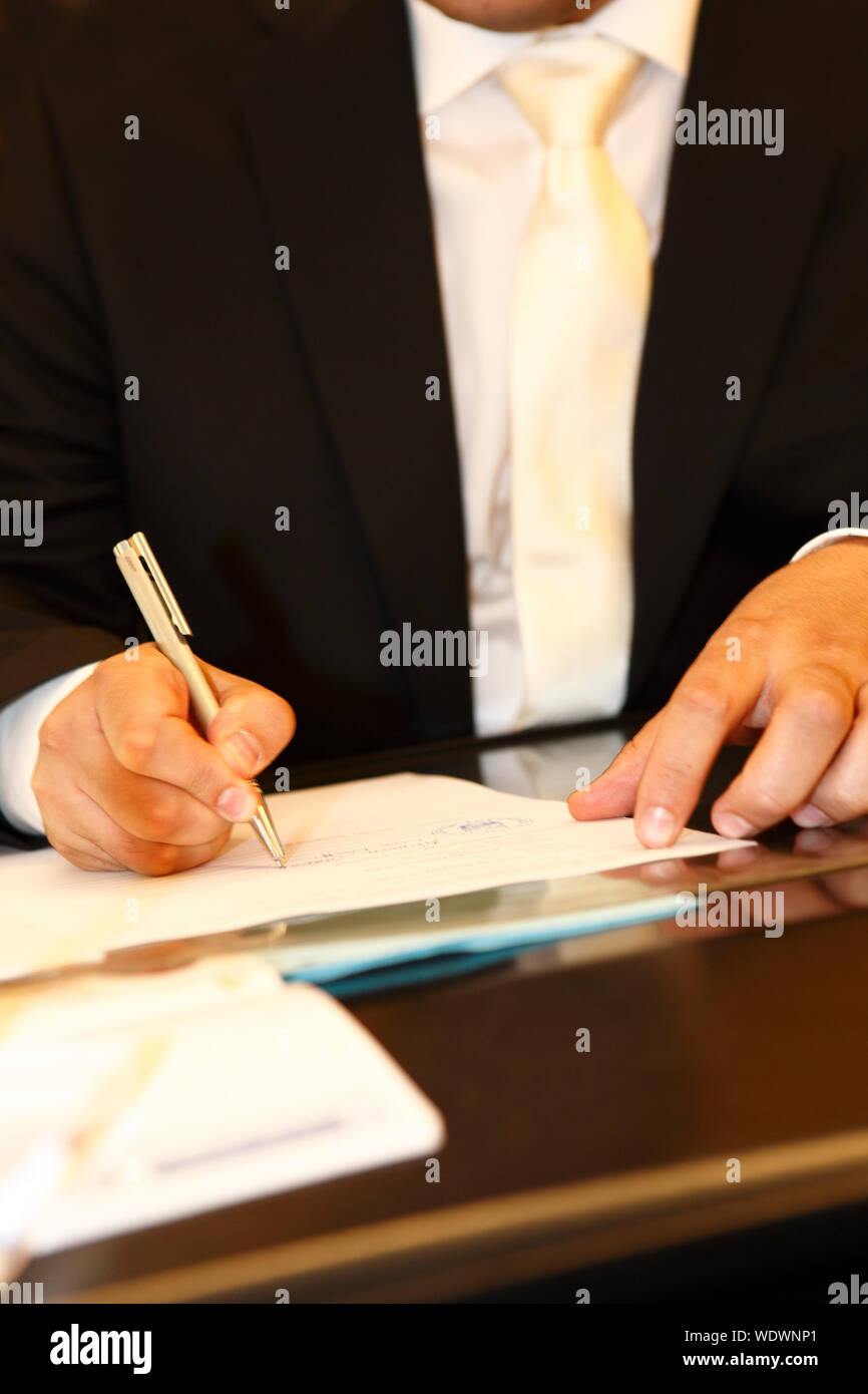 Signing body part hi-res stock photography and images - Alamy