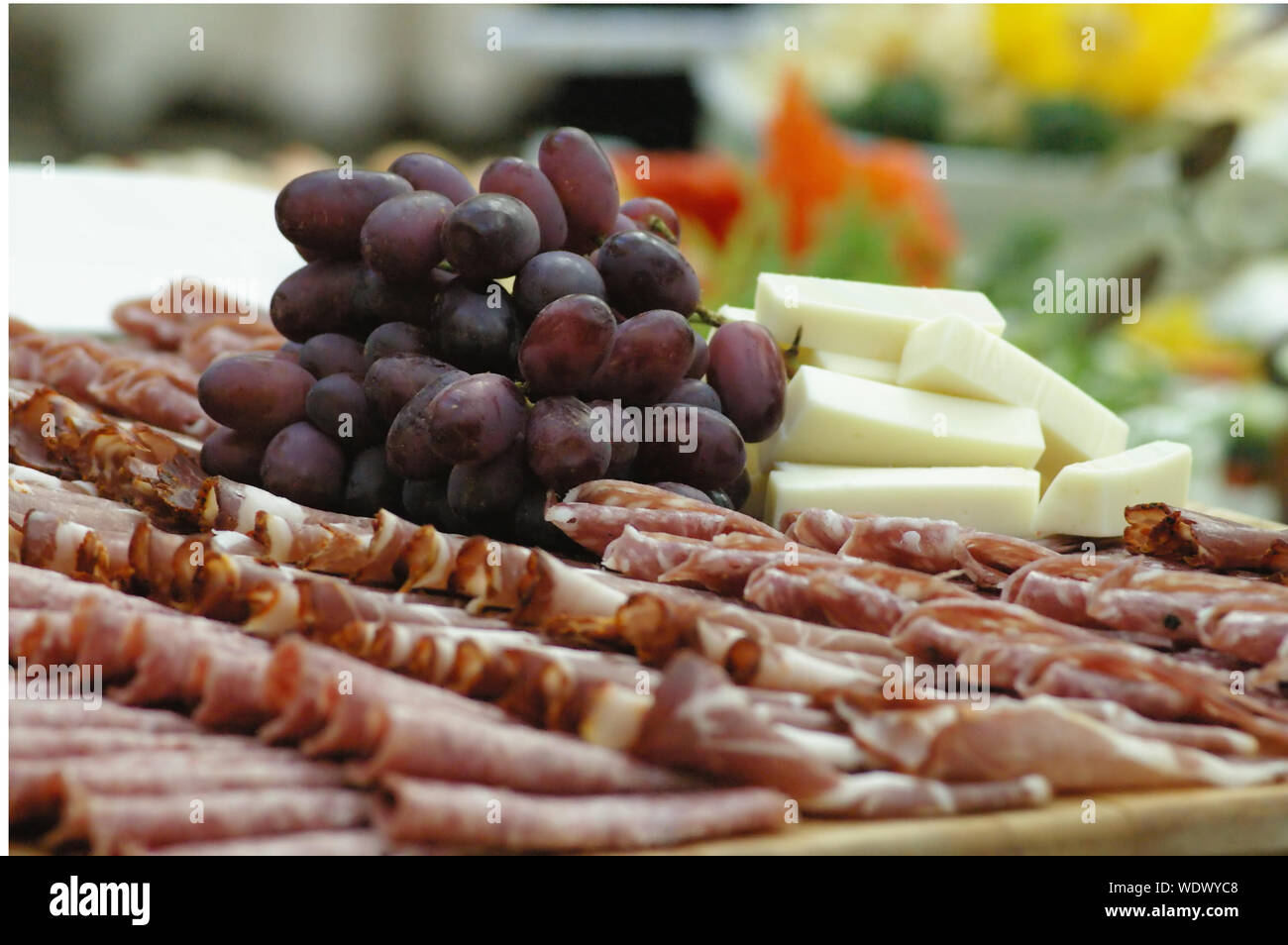 Meat cheese and fruit hi-res stock photography and images - Alamy