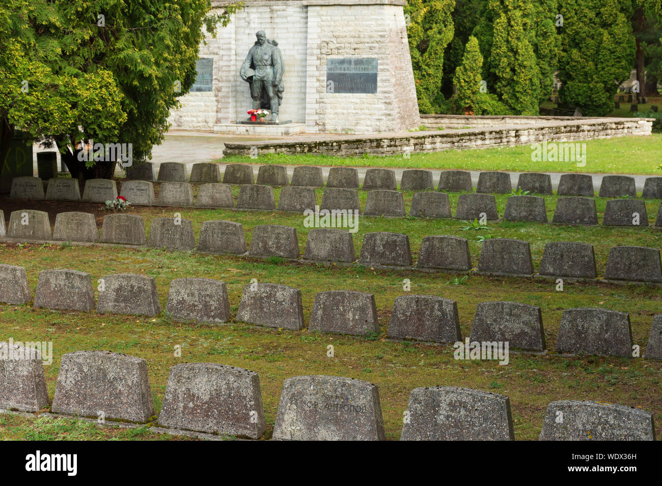 Defence forces cemetery of Tallinn Estonia Stock Photo - Alamy