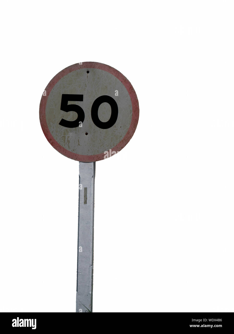 Road speed limit sign white background hi-res stock photography and ...