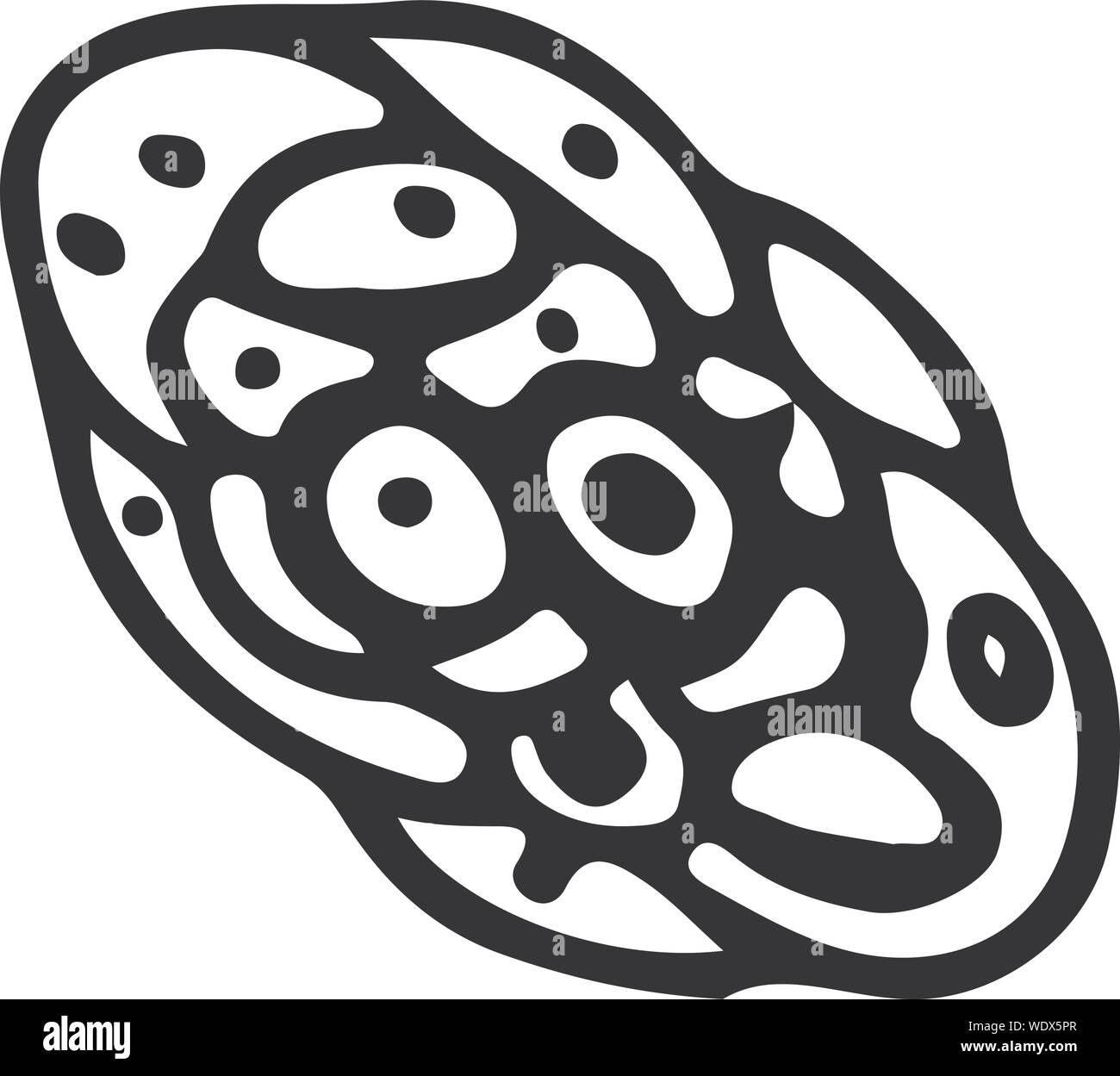 Outline microbe vector icon. Isolated black simple line element ...