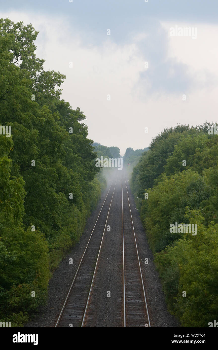 Endless Train Tracks, Ontario Canada Stock Photo - Alamy