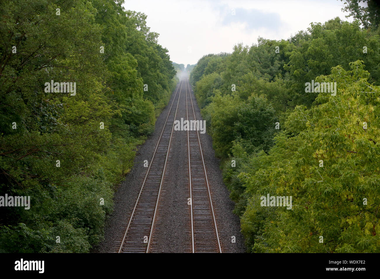 Endless Train Tracks, Ontario Canada Stock Photo - Alamy