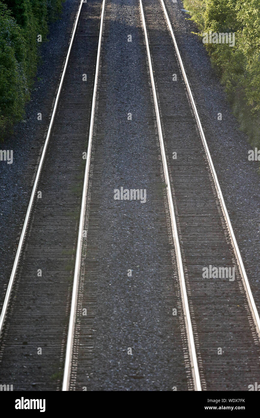 Endless Train Tracks, Ontario Canada Stock Photo - Alamy