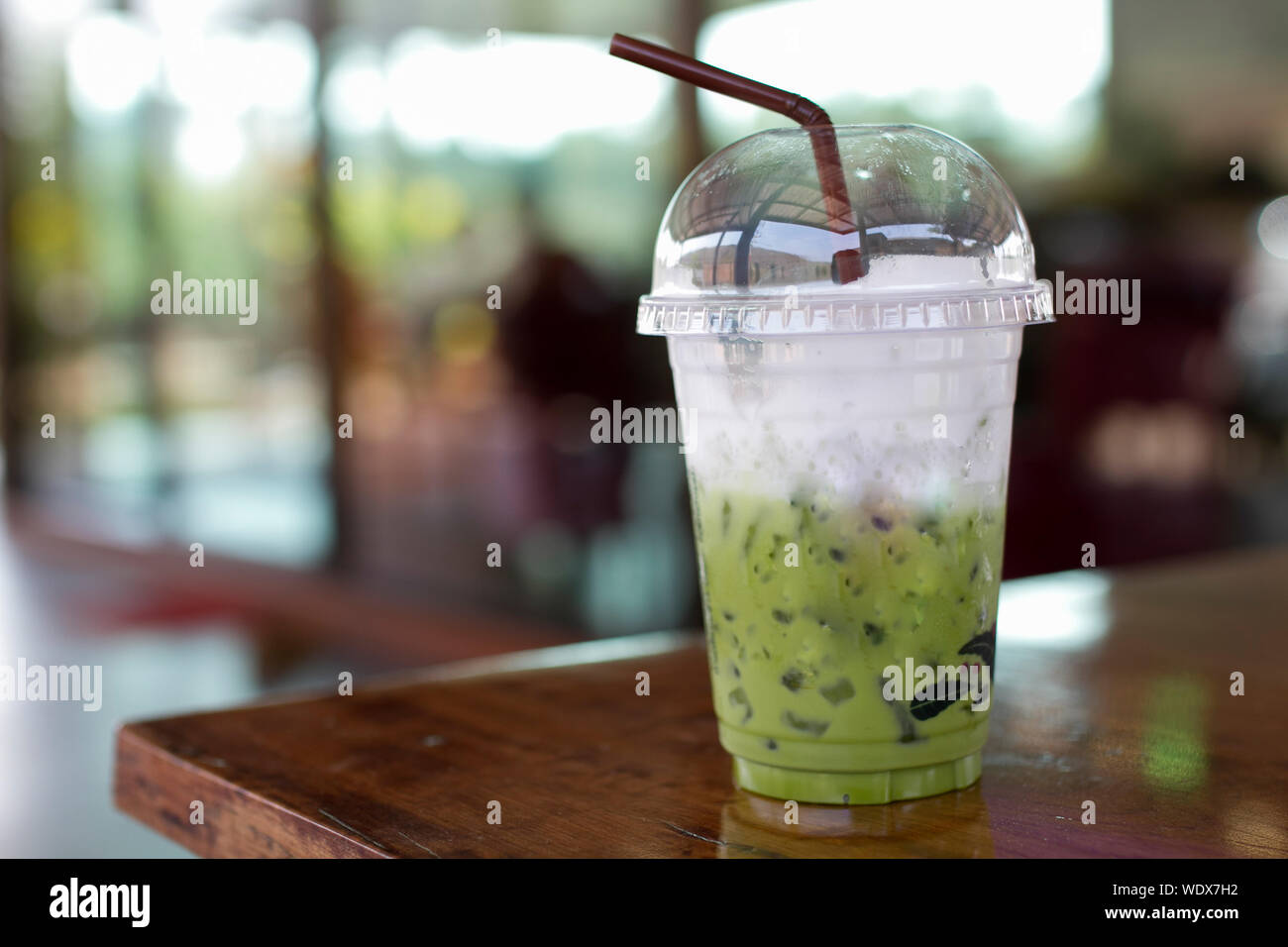 Green tea, milk cold formulas tribe Stock Photo - Alamy
