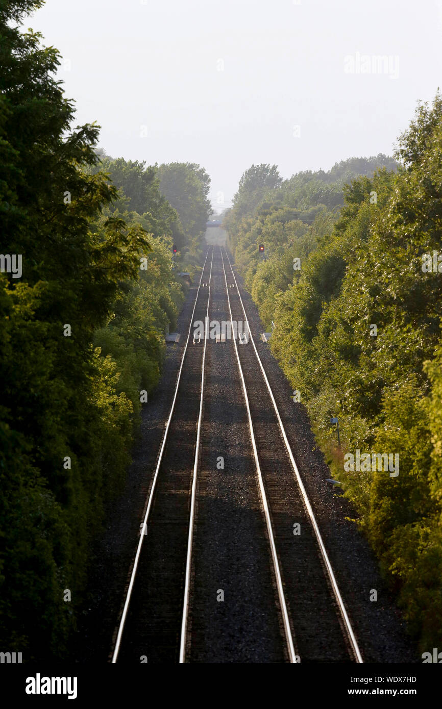 Endless Train Tracks, Ontario Canada Stock Photo - Alamy
