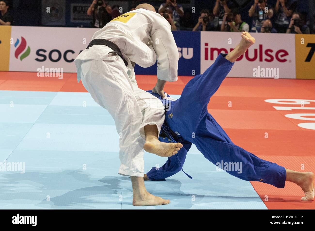 Tokyo, Japan. 29th Aug, 2019. Marcus Nyman (SWE) fights against ...