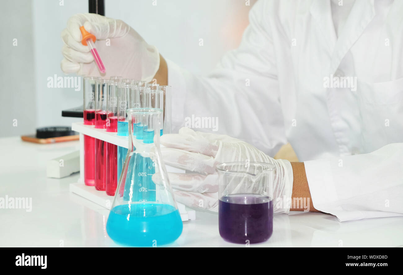 Scientist holding test tube rack hi-res stock photography and images ...