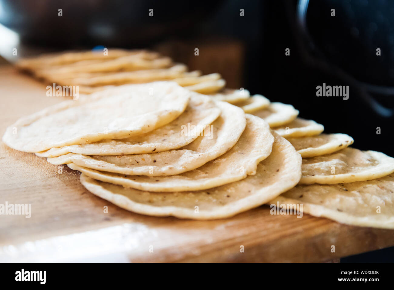 Hand made corn tortillas Stock Photo - Alamy