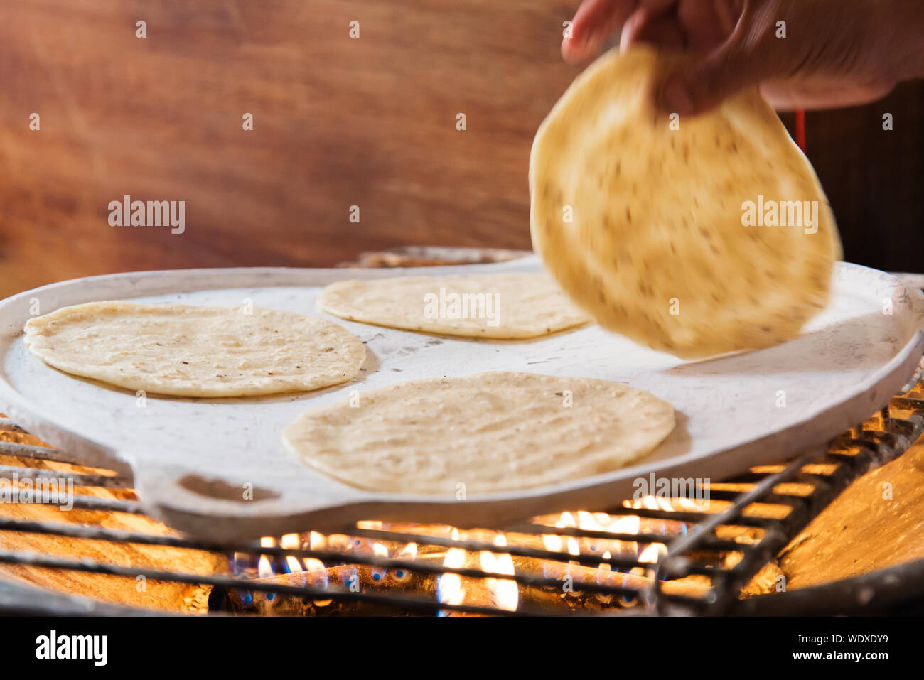 Hand made corn tortillas Stock Photo - Alamy