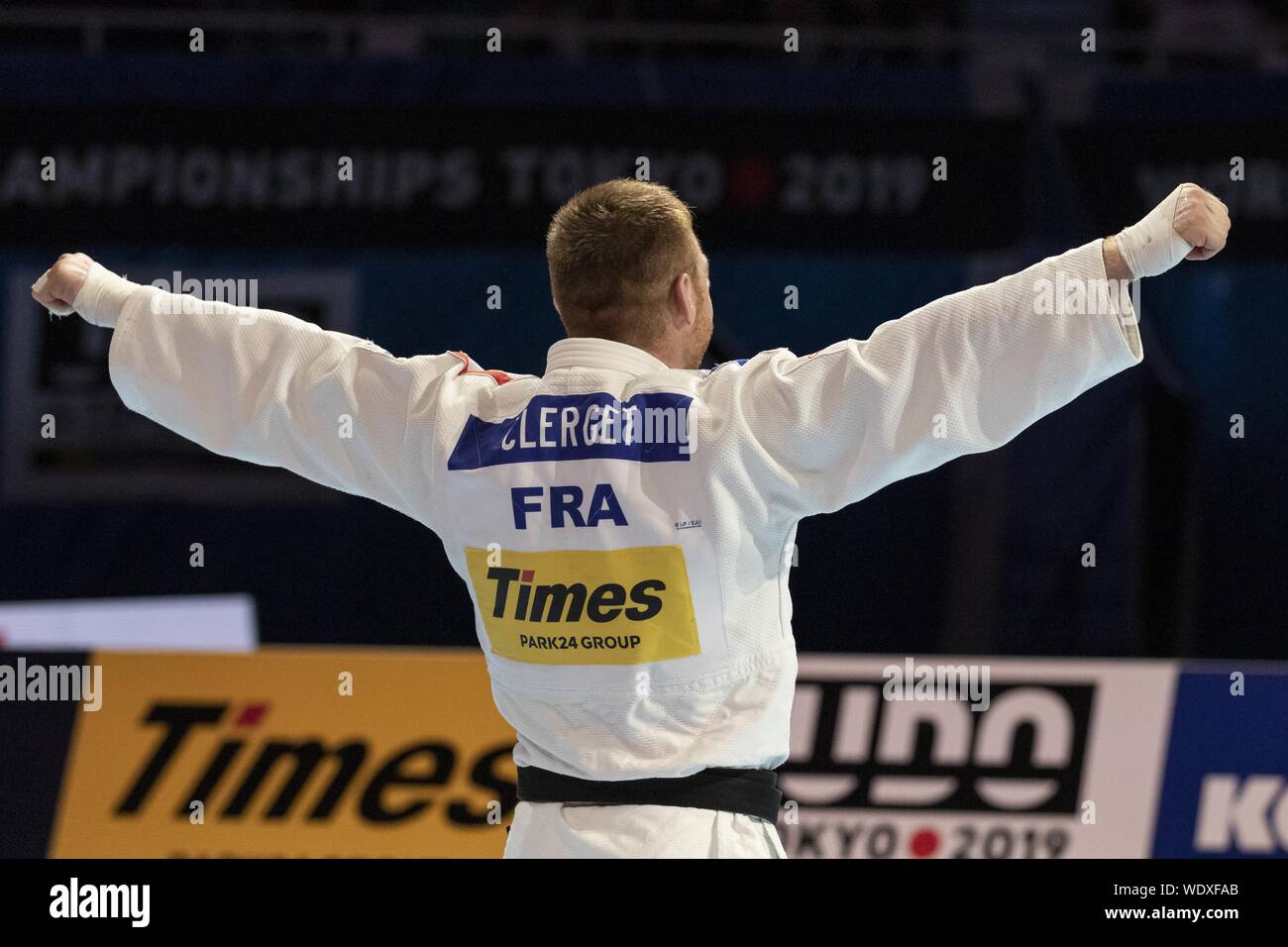 Tokyo, Japan. 29th Aug, 2019. Axel Clerget (FRA) celebrates after ...