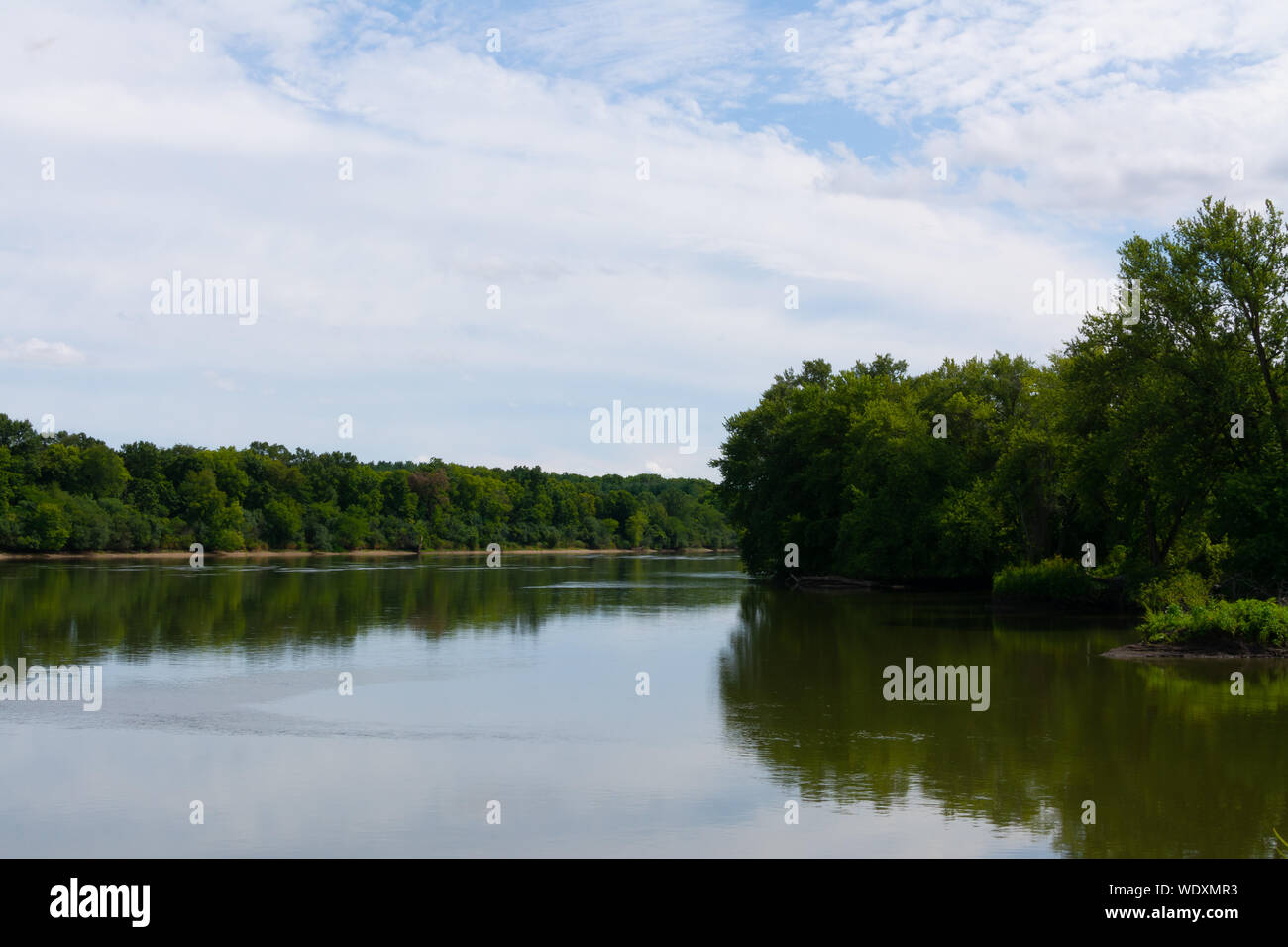 View of the Rock River from the shoreline. Castle Rock State Park ...