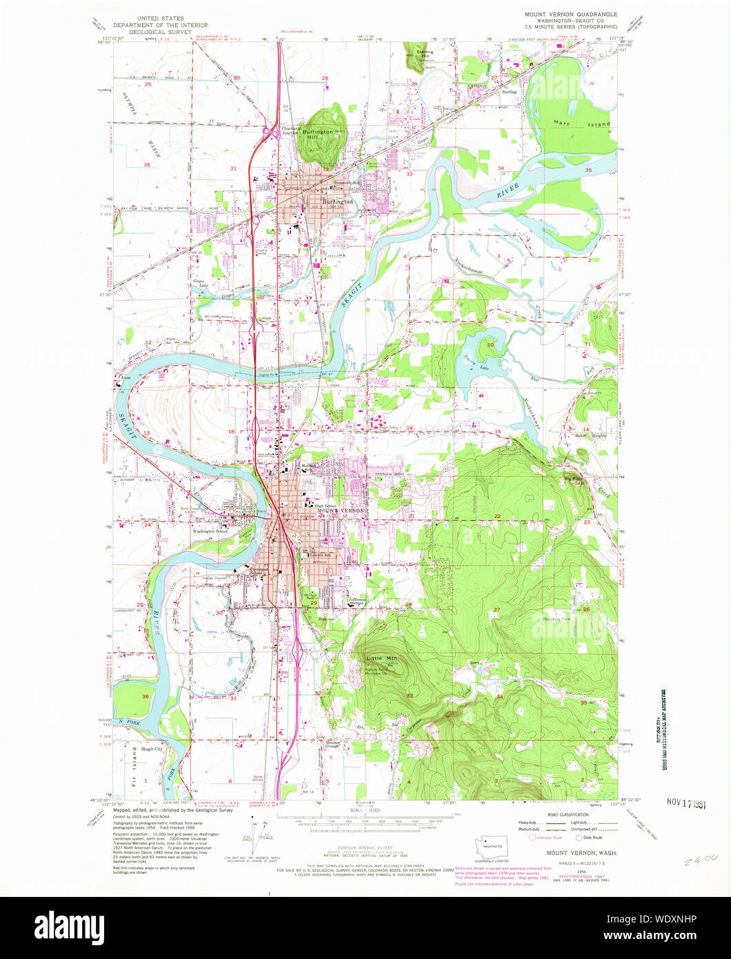 Map of mount vernon Cut Out Stock Images & Pictures - Alamy