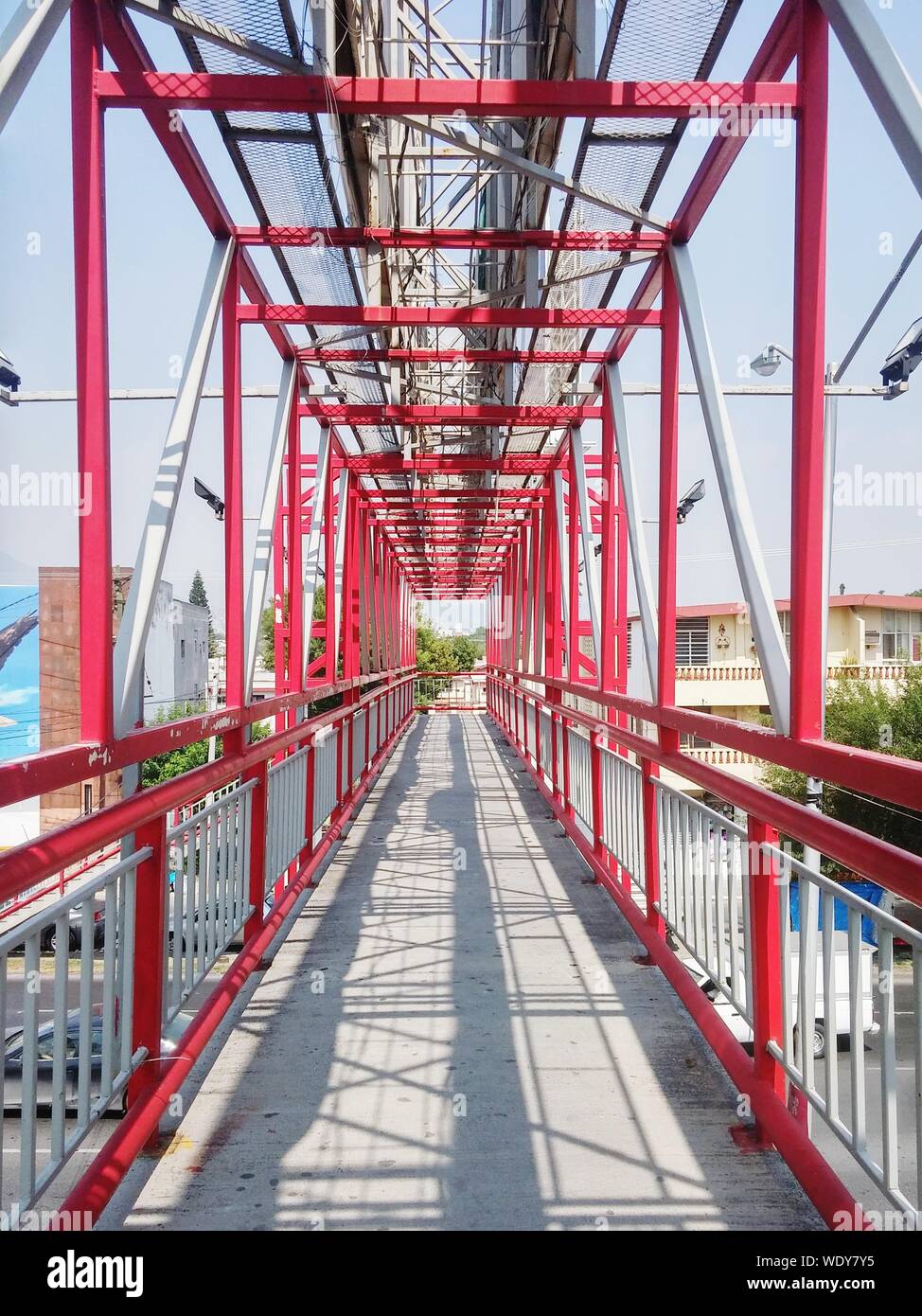 Red footbridge hi-res stock photography and images - Alamy
