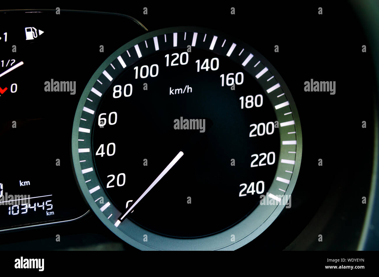 Car speedometer miles hi-res stock photography and images - Alamy