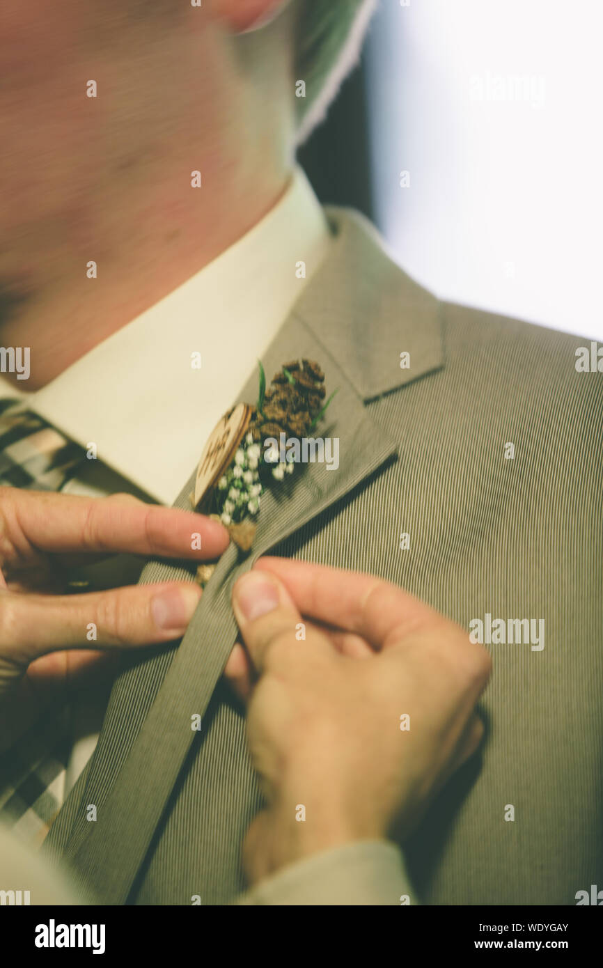Boutonniere wedding boutonniere on suit hi-res stock photography and ...