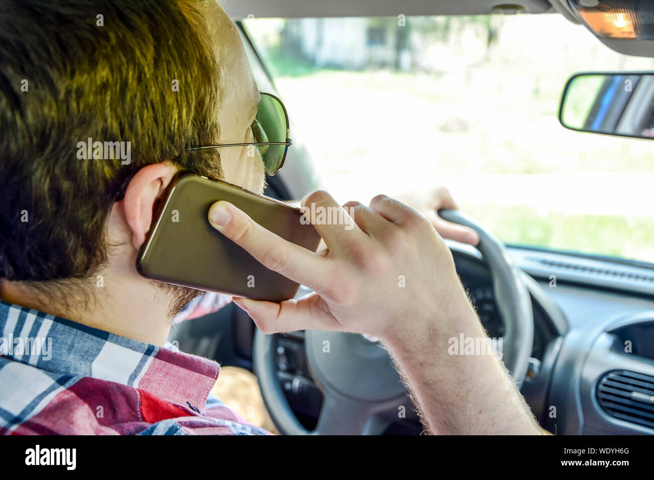 Man car driving road danger hi-res stock photography and images - Alamy