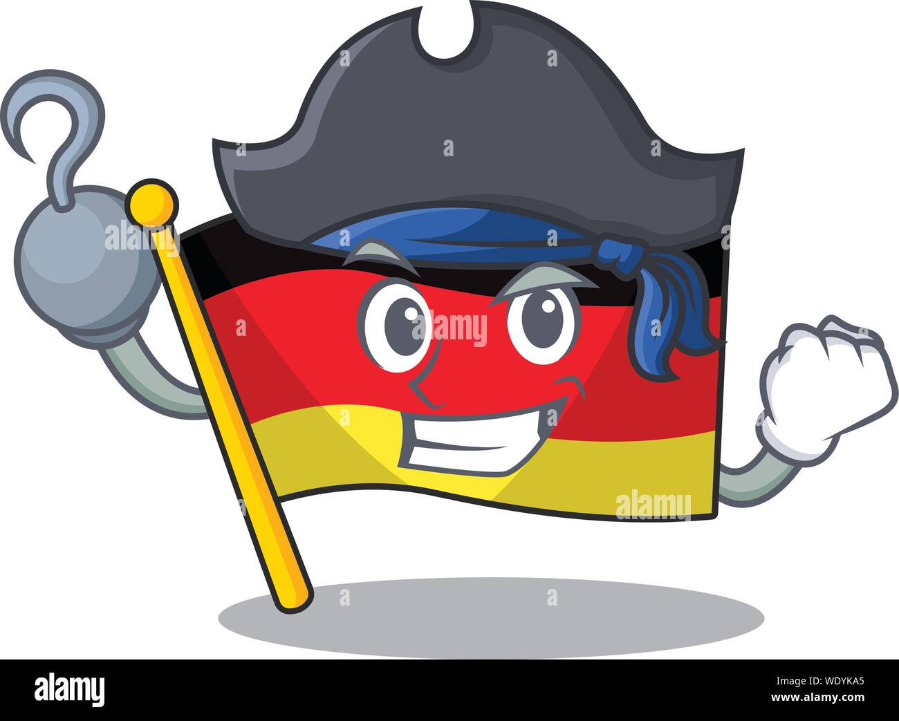 Pirate germany flag cartoon isolated the mascot Stock Vector Image ...