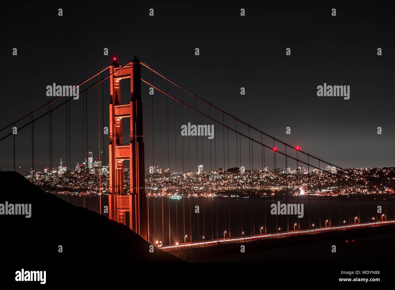 Golden gate bridge at night hi-res stock photography and images - Alamy