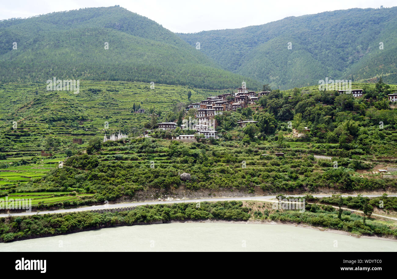 Rinchengang village in Wangdue Phodrang, Bhutan Stock Photo - Alamy