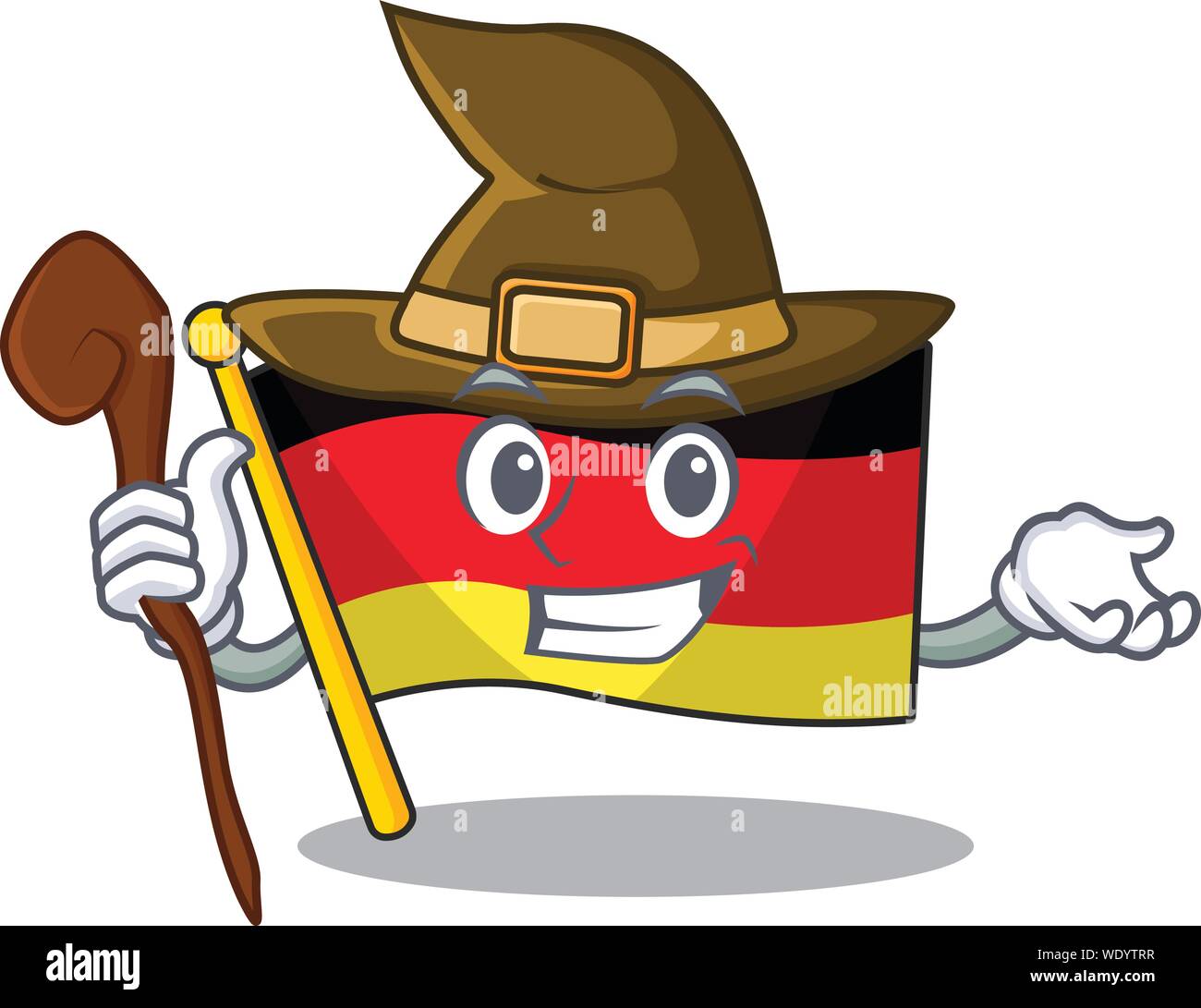 Witch flag germany cartoon formed with character Stock Vector Image ...