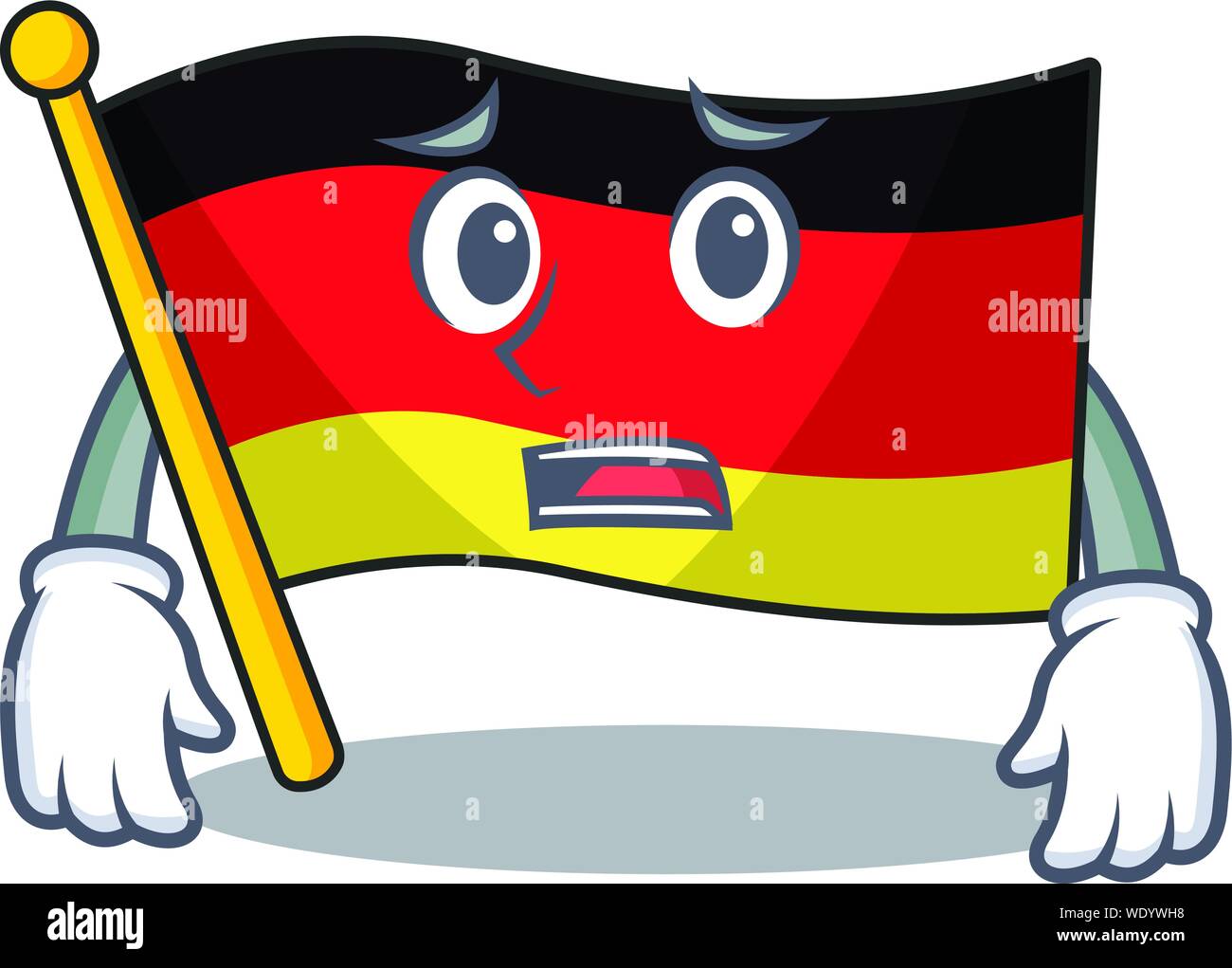 Afraid flag germany cartoon formed with character Stock Vector Image ...