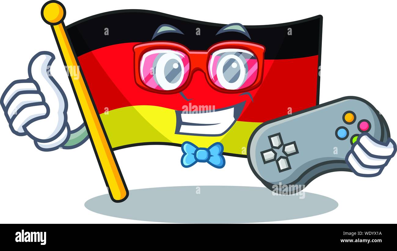 Gamer flag germany cartoon formed with character Stock Vector Image ...