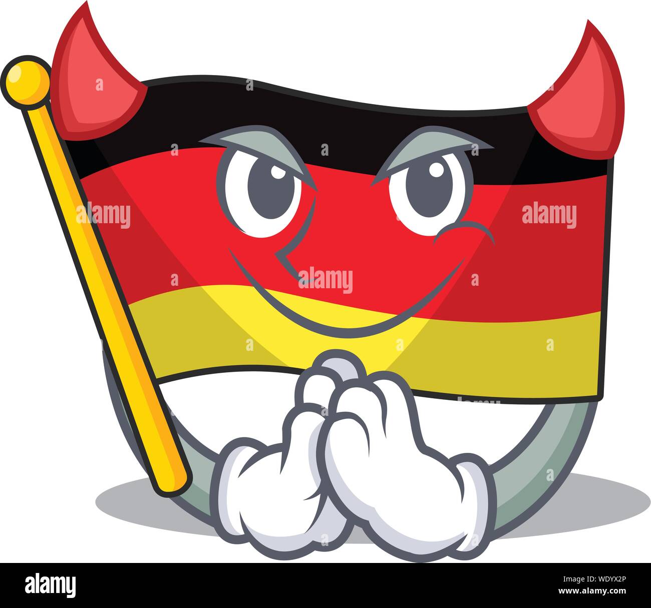 Devil flag germany cartoon formed with character Stock Vector Image ...