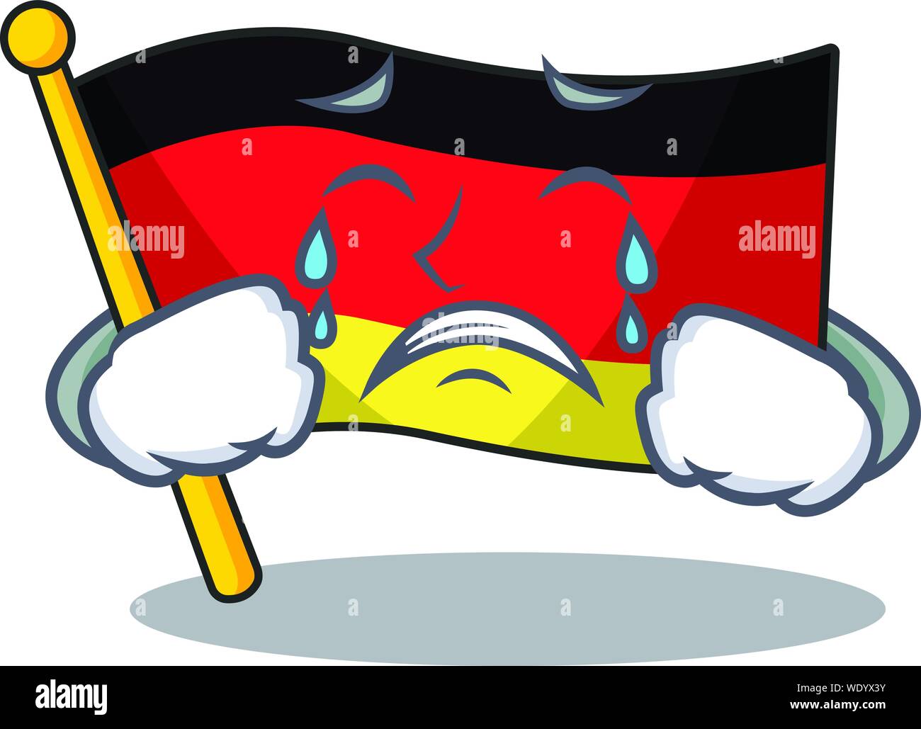 Crying flag germany cartoon formed with character Stock Vector Image ...