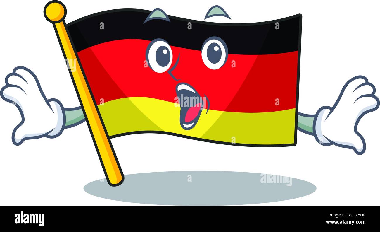 Surprised flag germany cartoon formed with character Stock Vector Image ...