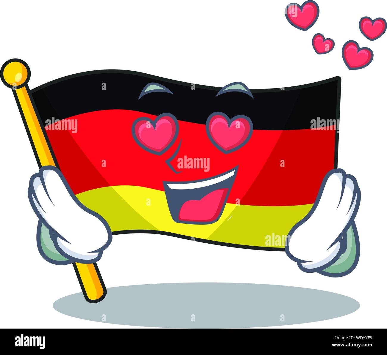 In love flag germany cartoon formed with character Stock Vector Image ...