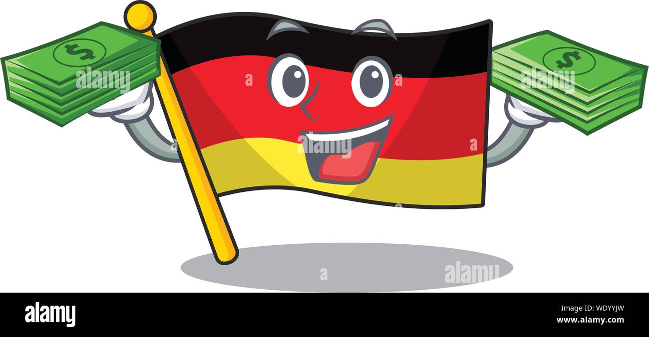 With money bag flag germany cartoon formed with character Stock Vector ...