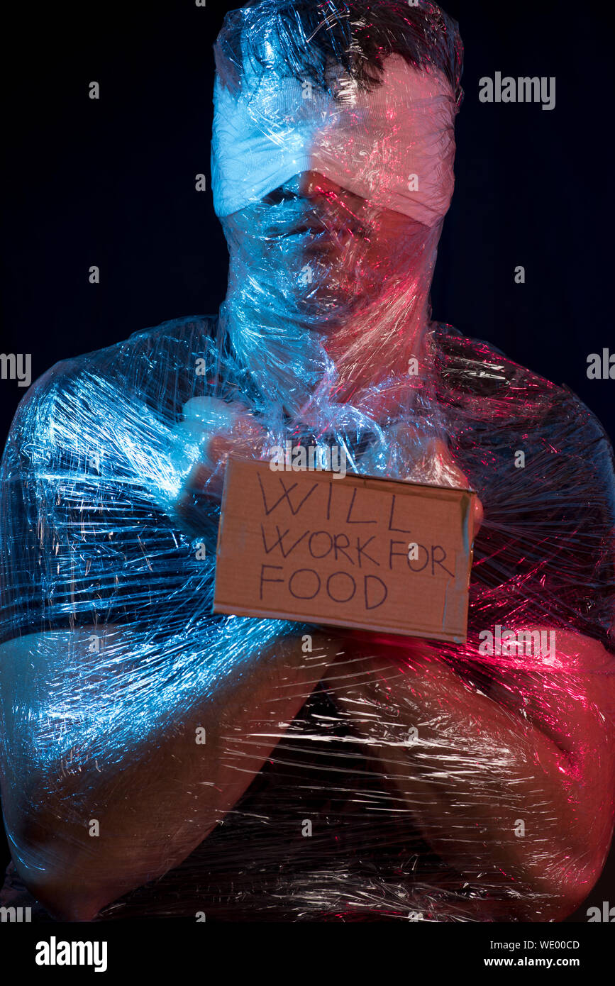 Will work for food sign hi-res stock photography and images - Alamy