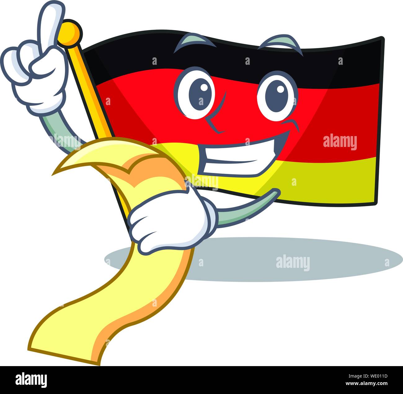 With menu flag germany cartoon formed with character Stock Vector Image ...