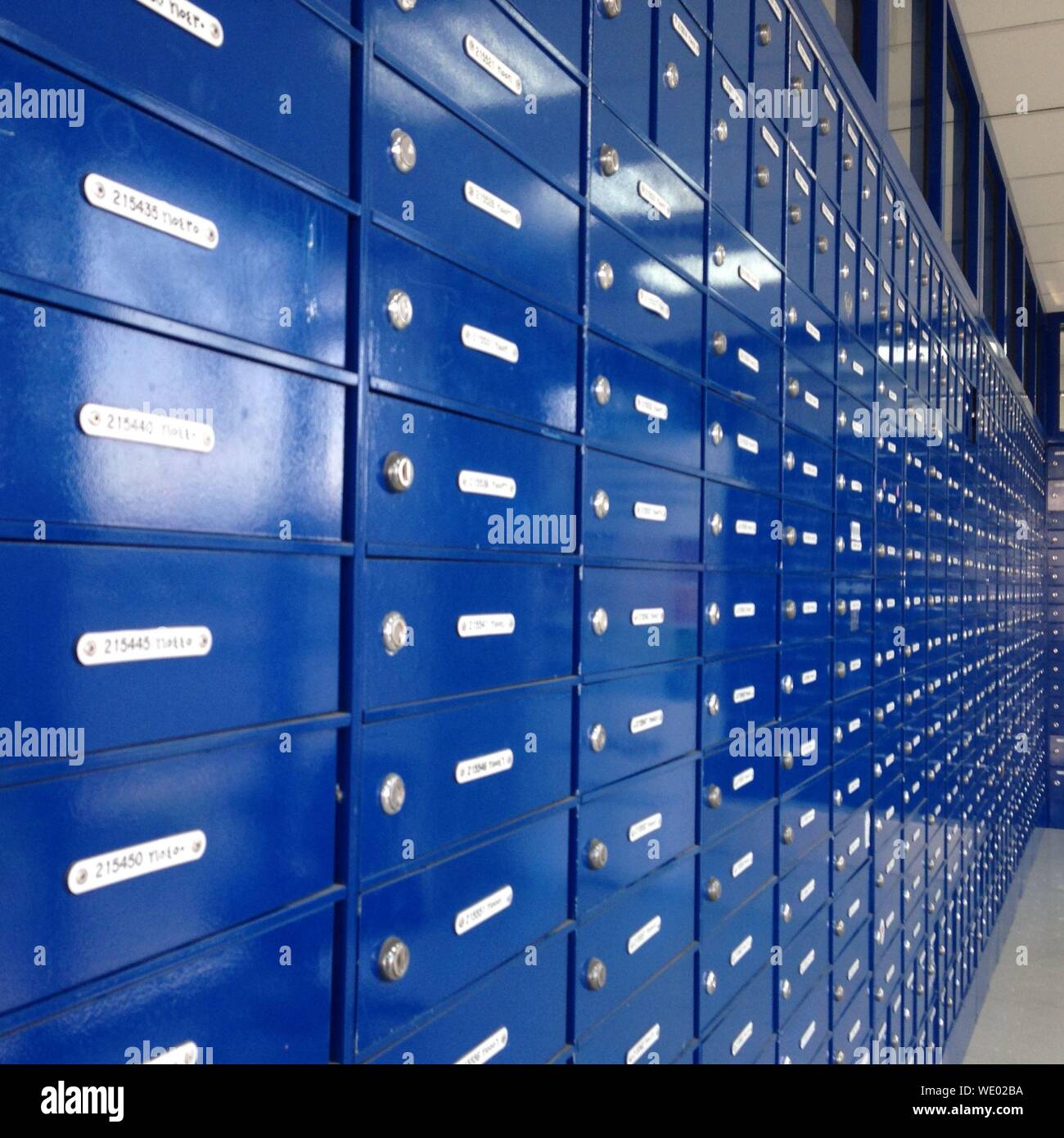 Blue lockers hi-res stock photography and images - Alamy
