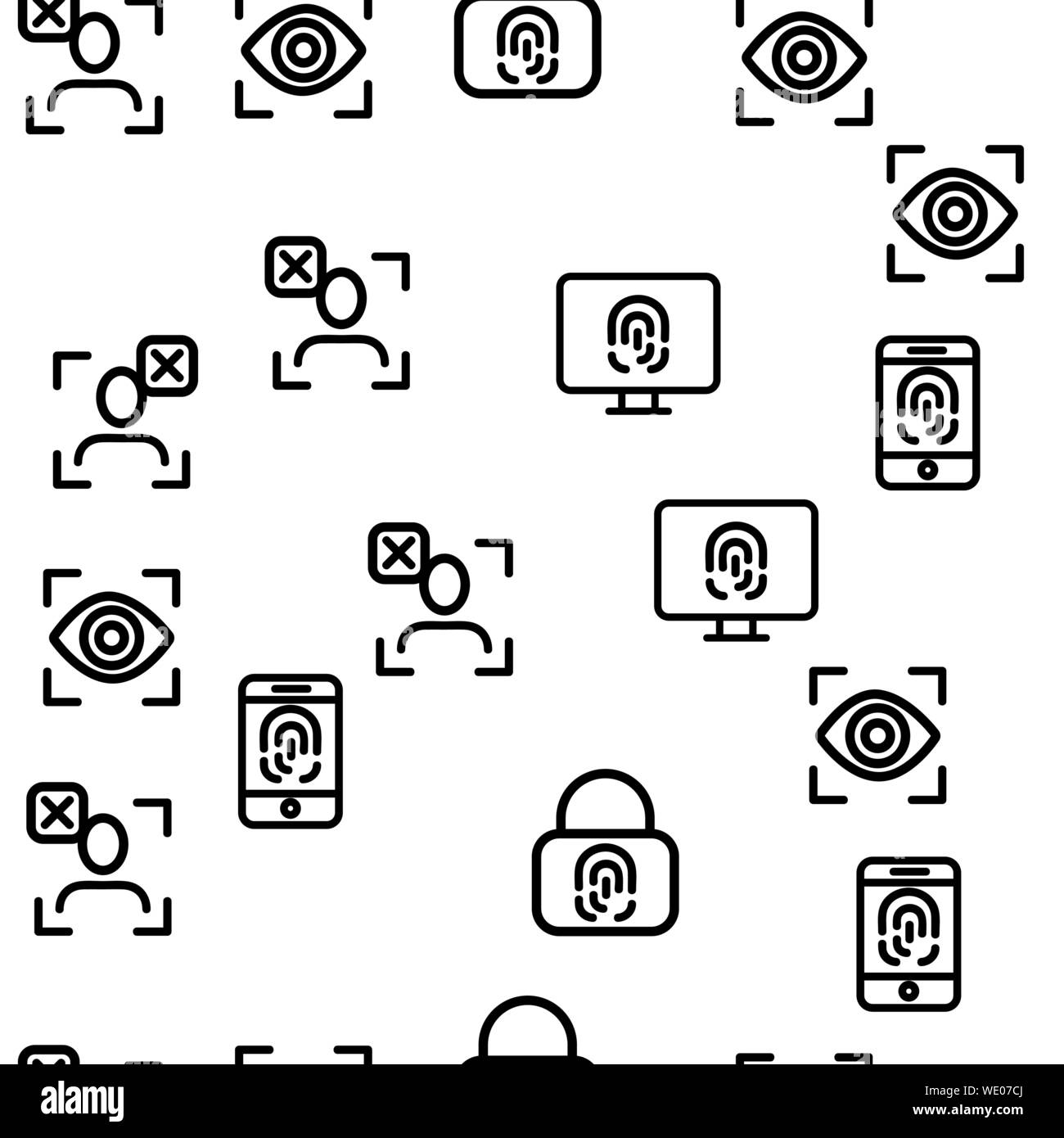 Verification of ID Vector Seamless Pattern Stock Vector Image & Art - Alamy