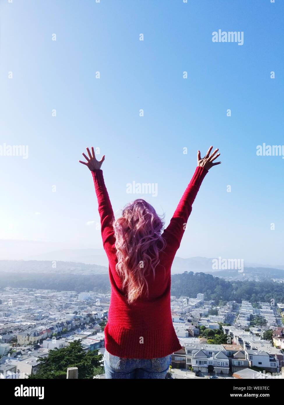 Arms raised in hi-res stock photography and images - Alamy