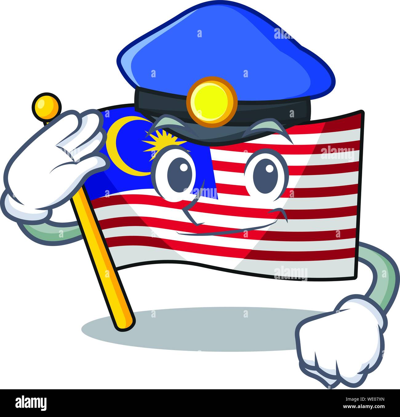 Police flag malaysia in the cartoon shape Stock Vector Image & Art - Alamy