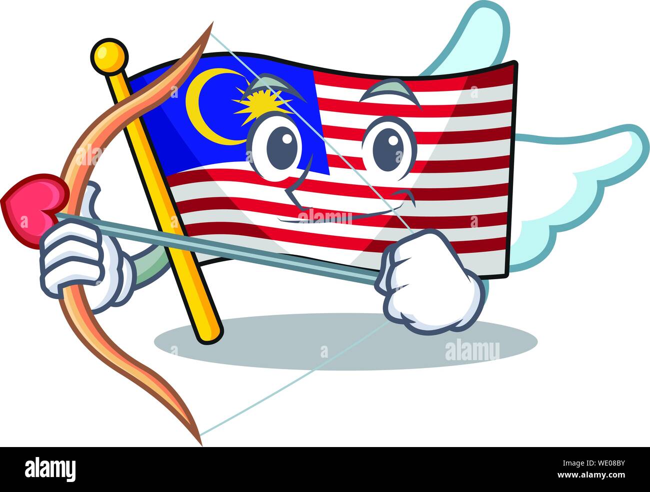 Cupid flag malaysia in the cartoon shape Stock Vector Image & Art - Alamy
