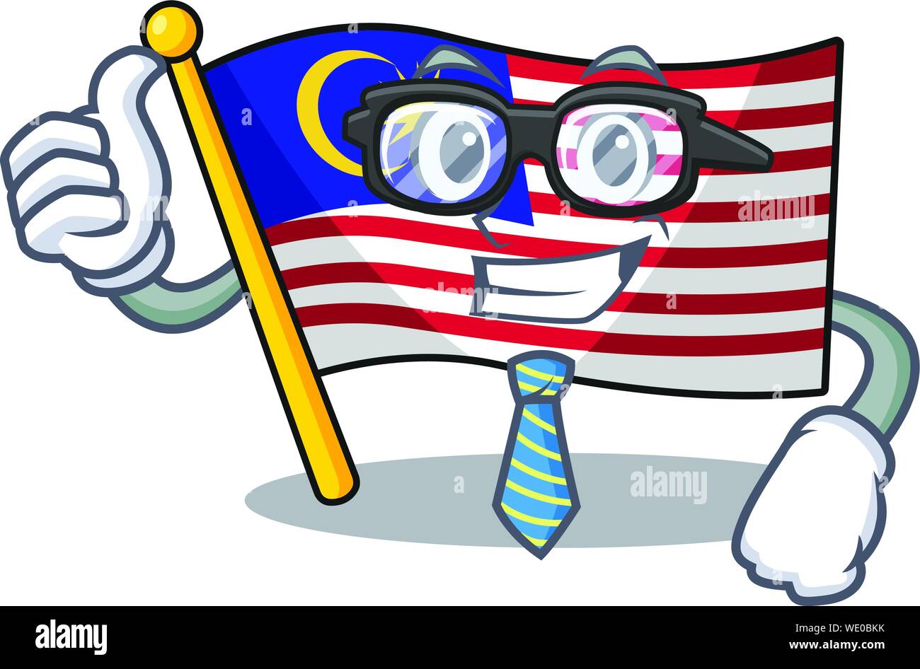 Businessman flag malaysia cartoon isolated with character Stock Vector ...