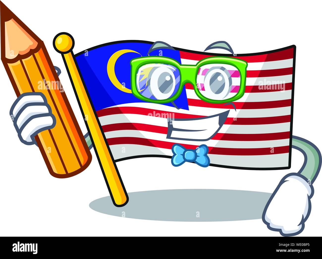 Student flag malaysia cartoon isolated with character Stock Vector ...