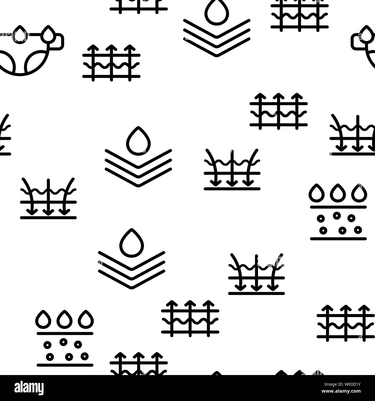 Absorbent, Absorbing Materials Vector Seamless Pattern Stock Vector ...