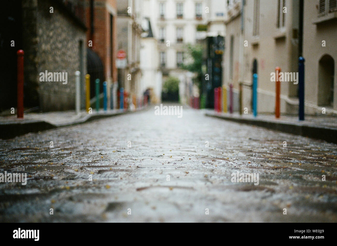 Surface Level Of Street In City Stock Photo - Alamy