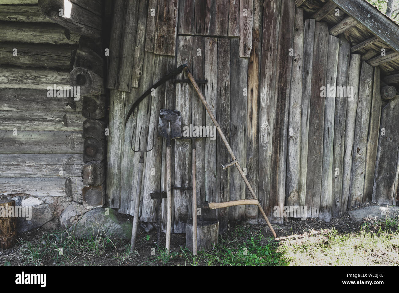 Old rusty hoe hi-res stock photography and images - Alamy